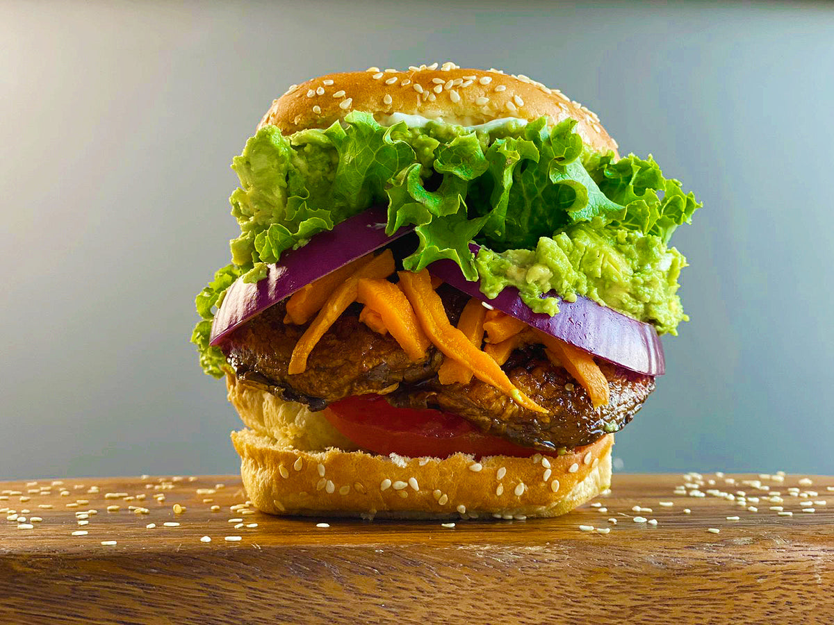 Easiest Peruvian Vegan Portobello Burger Recipe | Brasa Peruvian ...