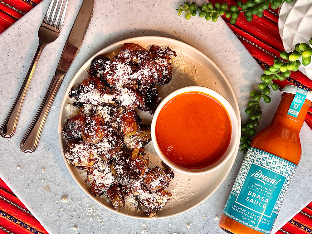 A Savoury and Irresistible Side Dish! Crispy Parmesan Brussels Sprouts ...